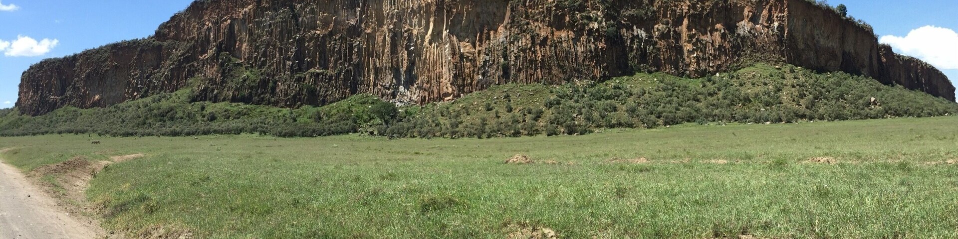 Panoramic shot of the amazing rock formations