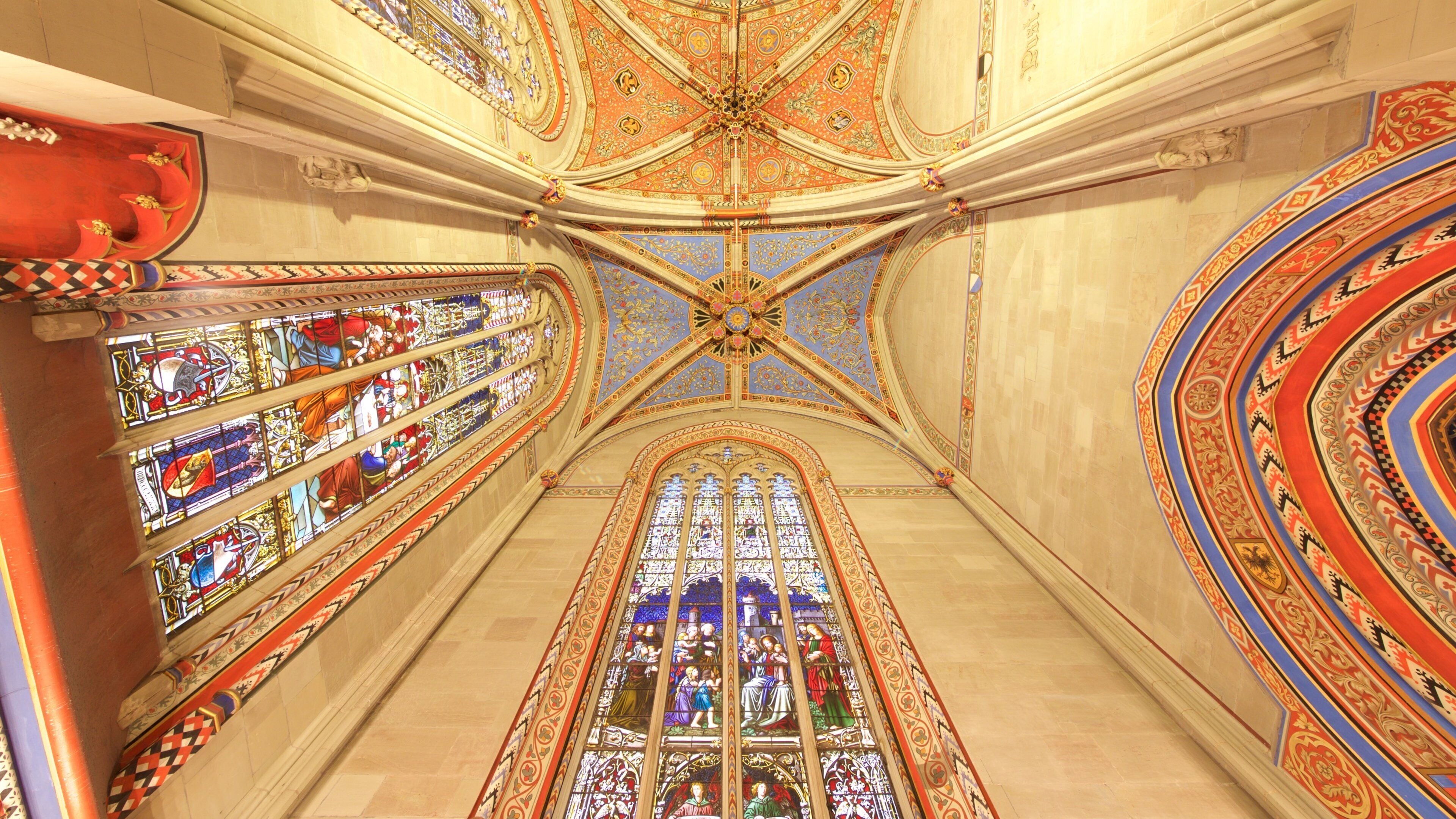 Chapel of the Maccabees showing heritage elements, a church or cathedral and interior views