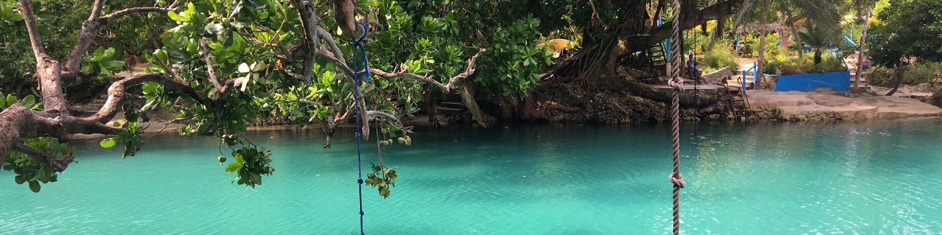 This place is a natural Lagoon which is maintained by the locals who have built around it little huts so people can enjoy it without destroying it, a donation entry funds the upkeep of this place to ensure it isn't destroyed by People coming to visit and not respecting it. #ExpediaCares #lifeatexpedia