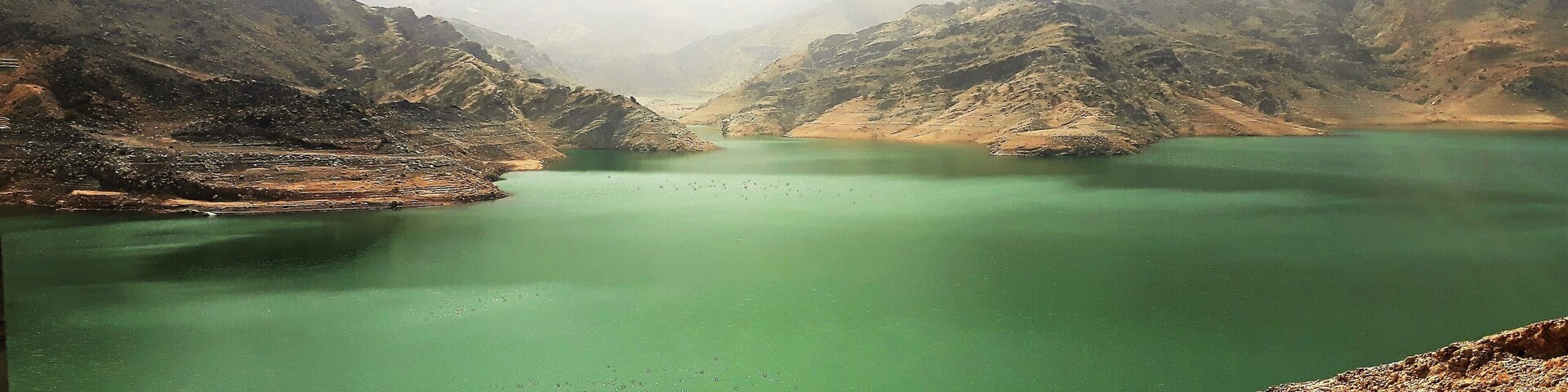 Beautiful Shades of Water in Quriyat dam,Oman