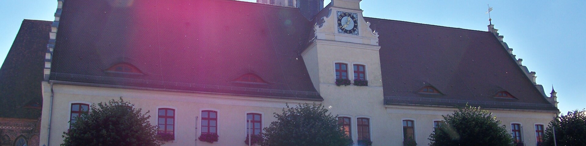 Rathaus am Marktplatz in Herzberg/Elster