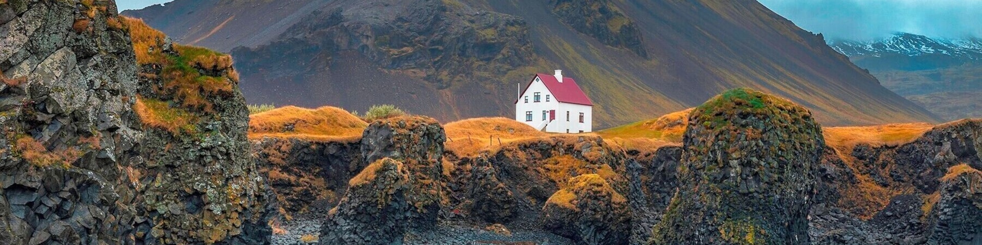 This remote fishing village offers multiple photo opportunities, with dramatic backgrounds