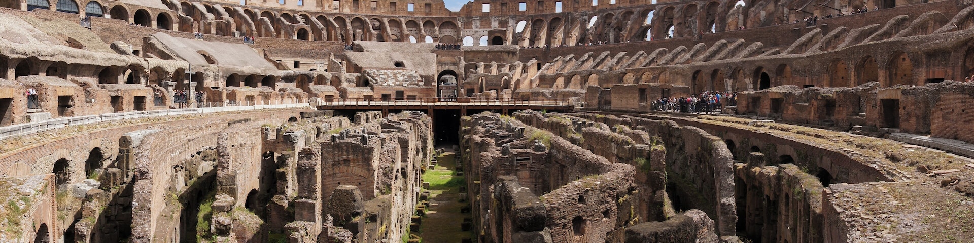 Interior of the Colosseum. This image was taken with a Sony A33 using Sweep Panorama and a zoom at 17mm.