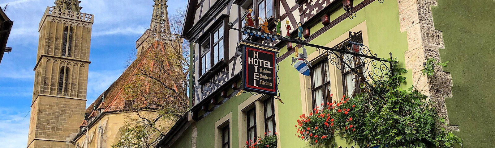 In the streets of Rothenburg ob der Tauber, Bavaria, Germany