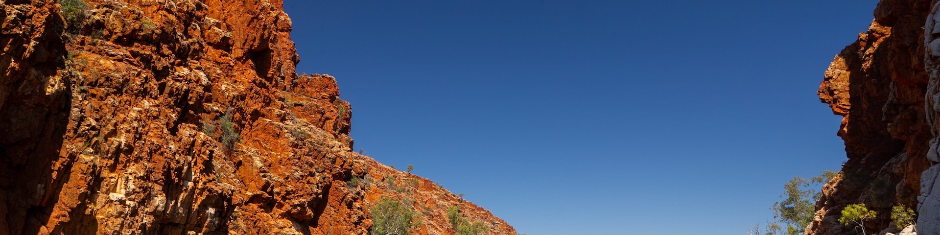 Glen Helen Gorge showing a gorge or canyon and a river or creek