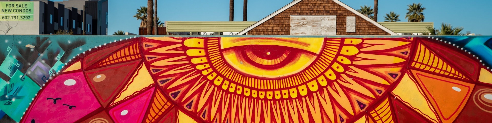 Roosevelt Row showing outdoor art