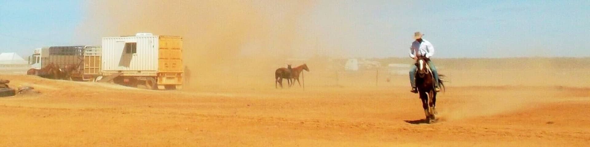 During the Adavale rodeo a big dustdevil swept over the desert