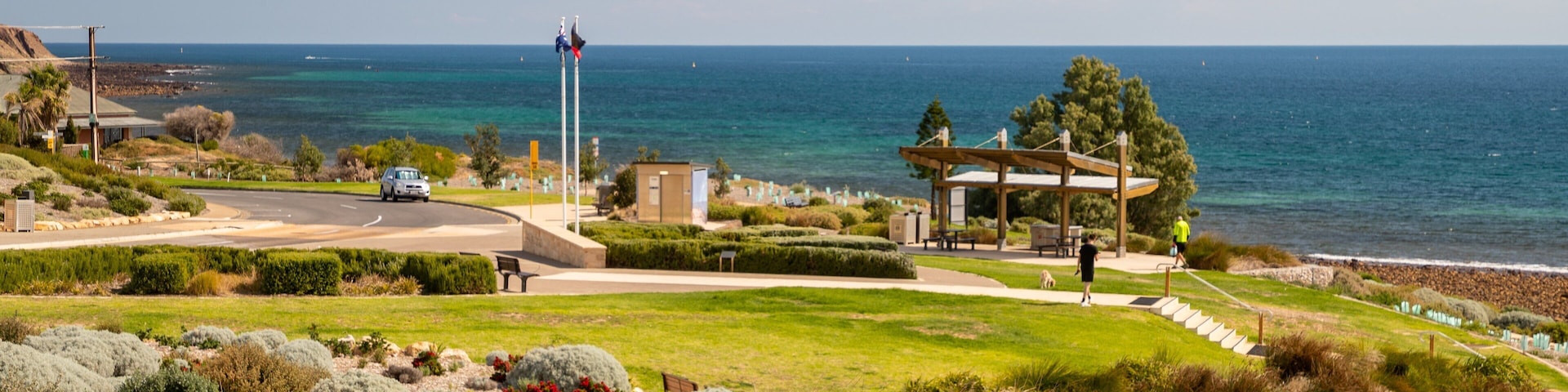 Hallett Cove which includes a garden and general coastal views