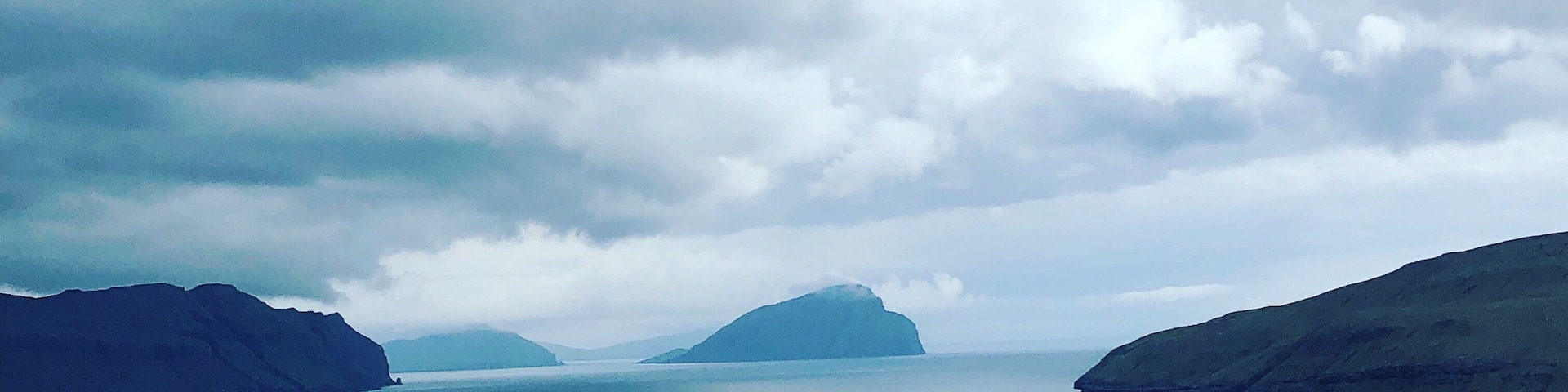 Vista of a village. See how stunning the land is here?