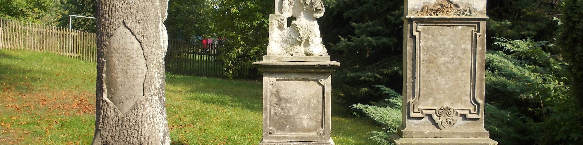St. Mary's Church in Süptitz (Dreiheide, Nordsachsen district, Saxony), old gravestones