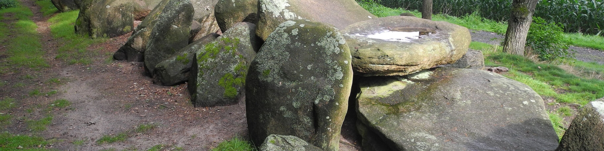 Megalithic grave "Hekeser Steine A" (district Osnabrück, Lower Saxony, Germany).