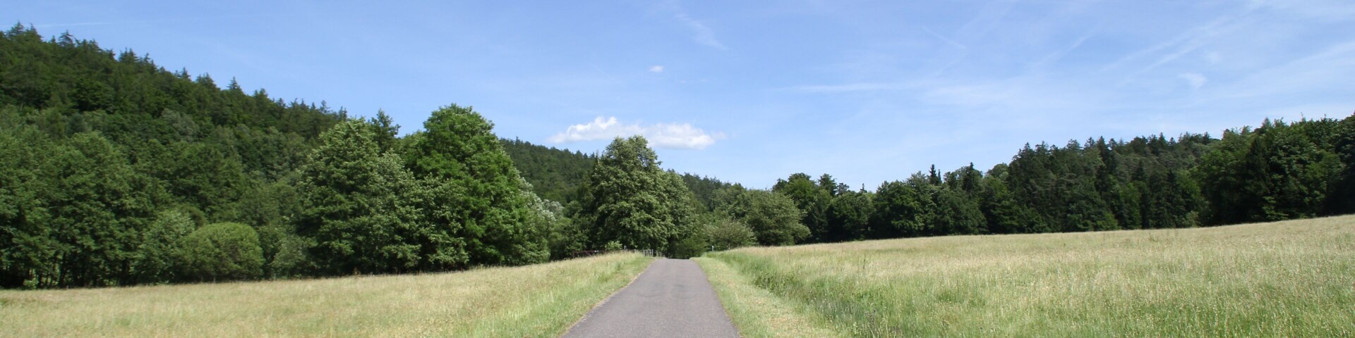 Kahltal-Spessart-Radweg bei Kleinkahl Richtung Bamberger Mühle