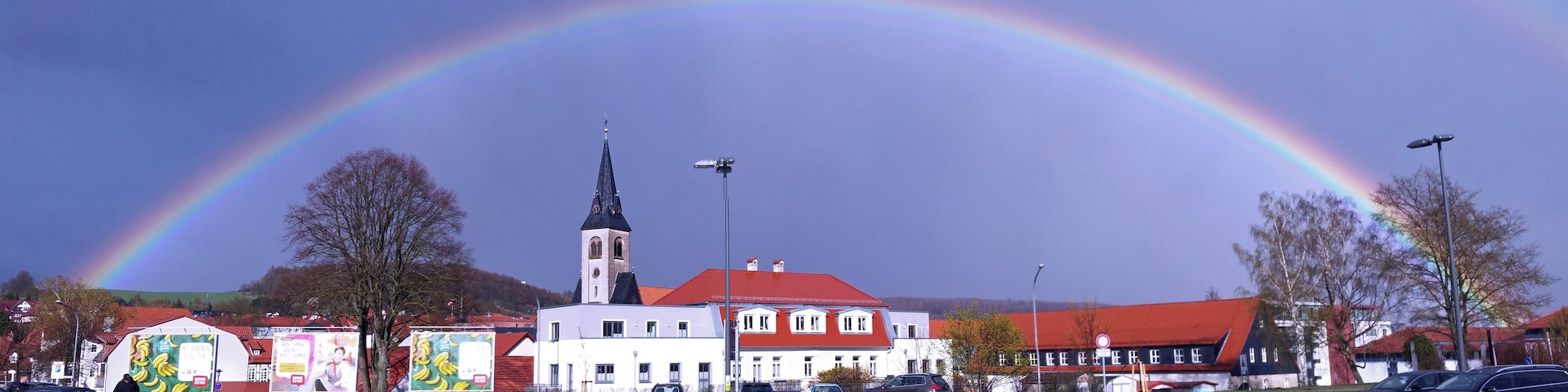 Regenbogen über der Stadt Worbis