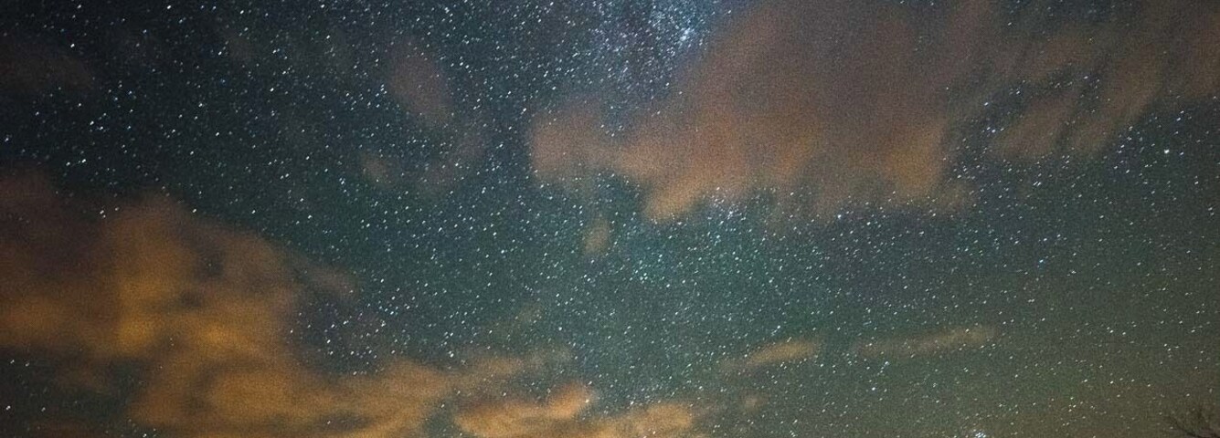At a certain night in August, with a very late moon-rise, we headed out to a "Star Park" north-west of Berlin, where there is little light pollution to shoot the milky way.