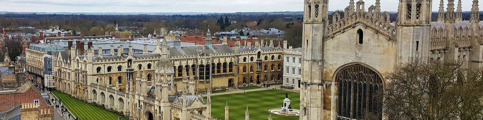 View of Cambridge from tower of St Mary the Great.