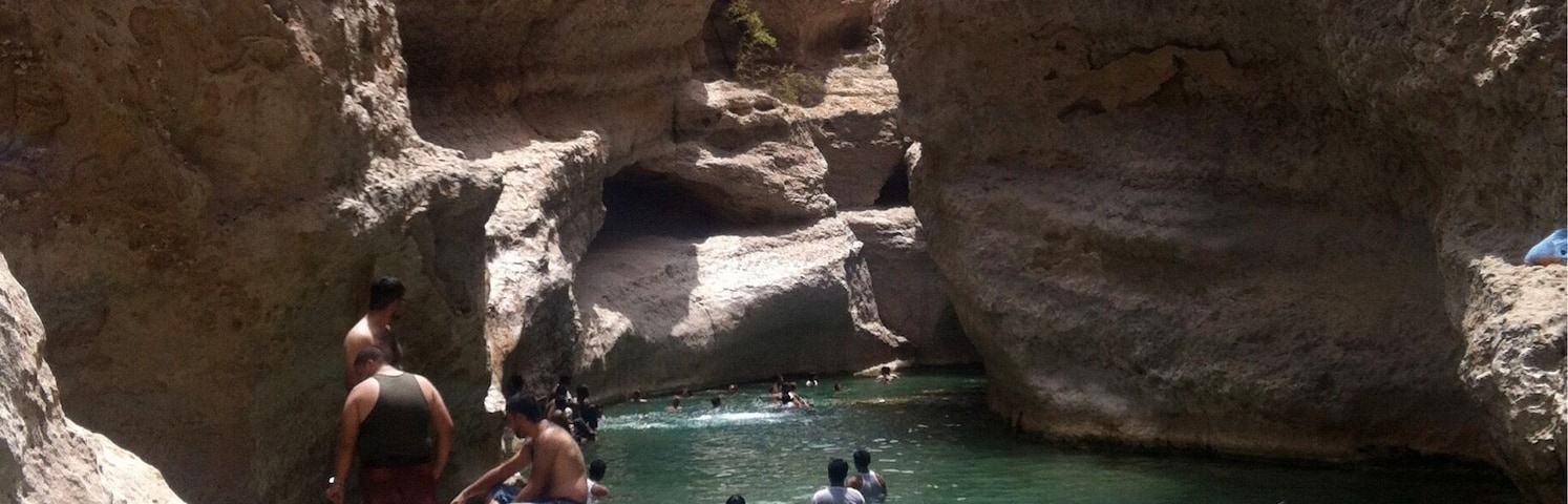 A short drive from Musccat you'll find this amazing wadi. You have to walk for almost two hours to reach this final point but the views make it worth it.
