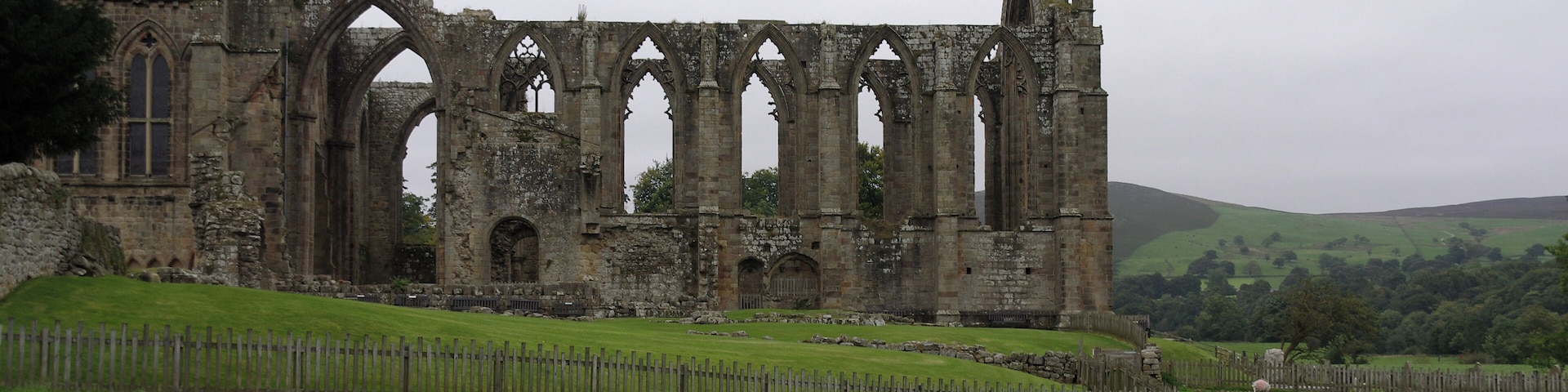The ruins of Bolton Abbey in Yorkshire.