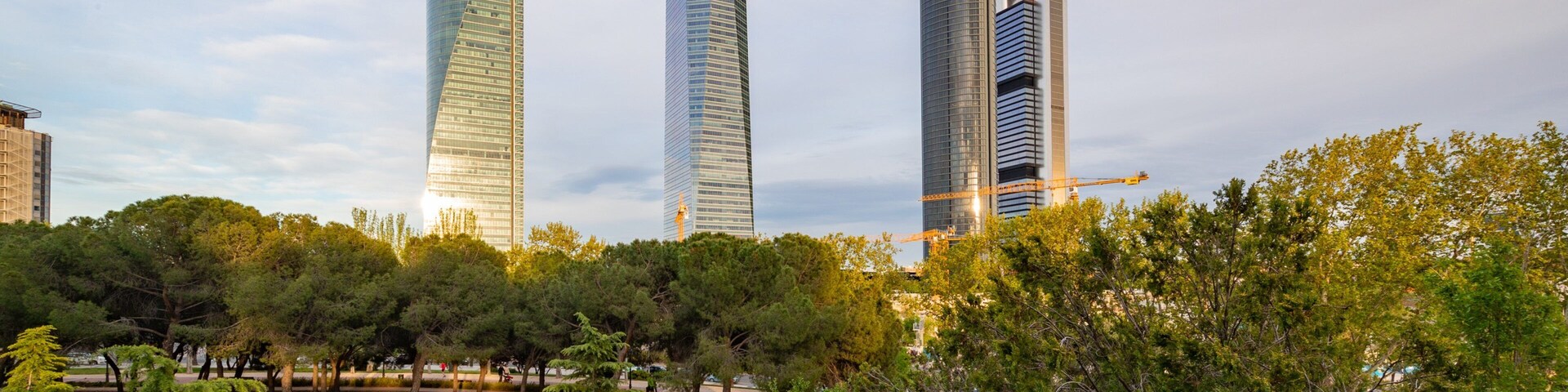 Four Towers Business Area which includes a garden and a skyscraper