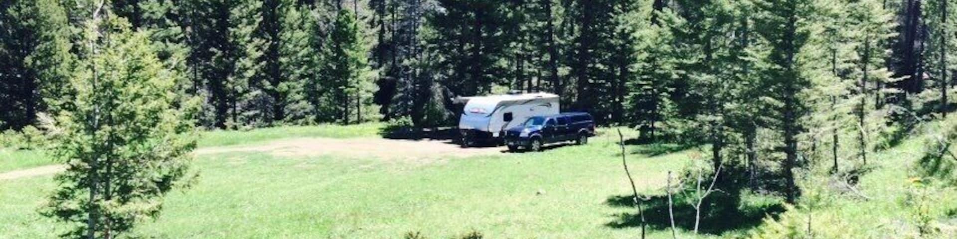 Pulled off the dirt road and spent the weekend in this undeveloped campsite along the river (just a short walk behind the trees to the water)
