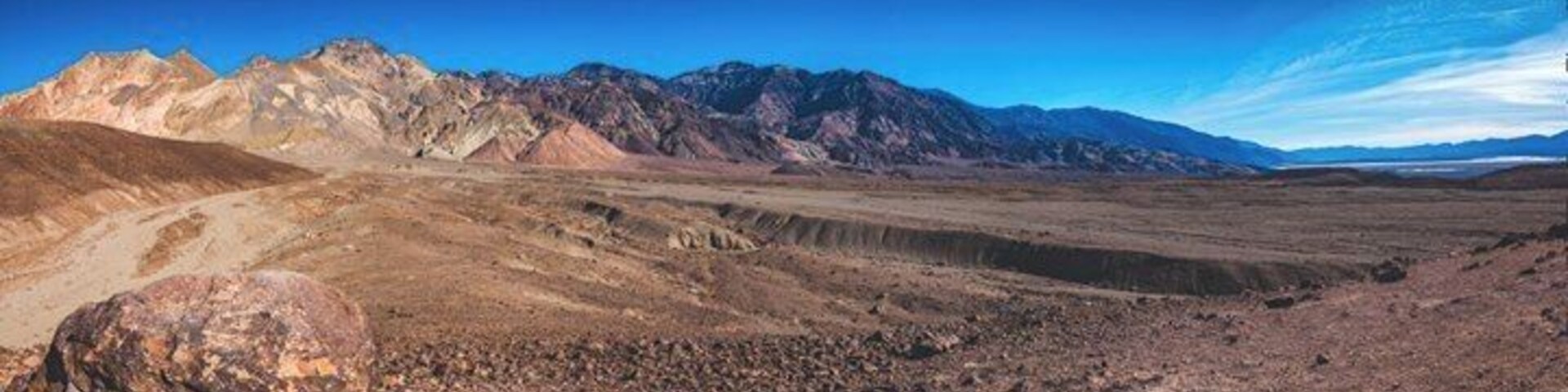 The road to Artist's Palette in Death Valley. The colours are stunning, it's such a shame I couldn't be here for sunrise/sunset. Bring a wide angle lens to capture the vast open scale of the place.