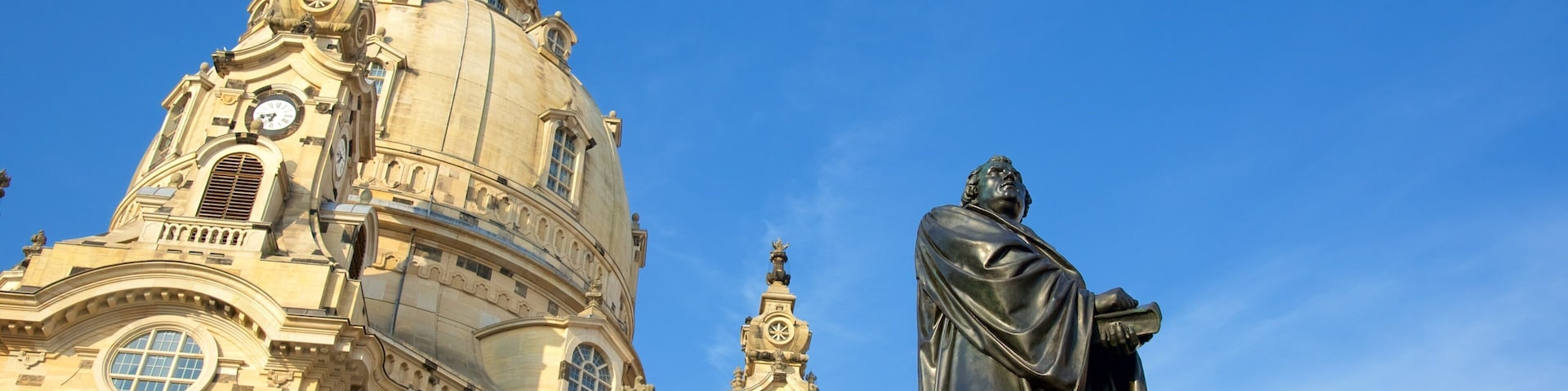 Dresden which includes heritage architecture and a statue or sculpture