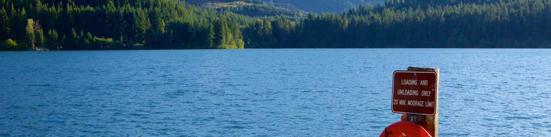 Região central de Washington mostrando um rio ou córrego e florestas