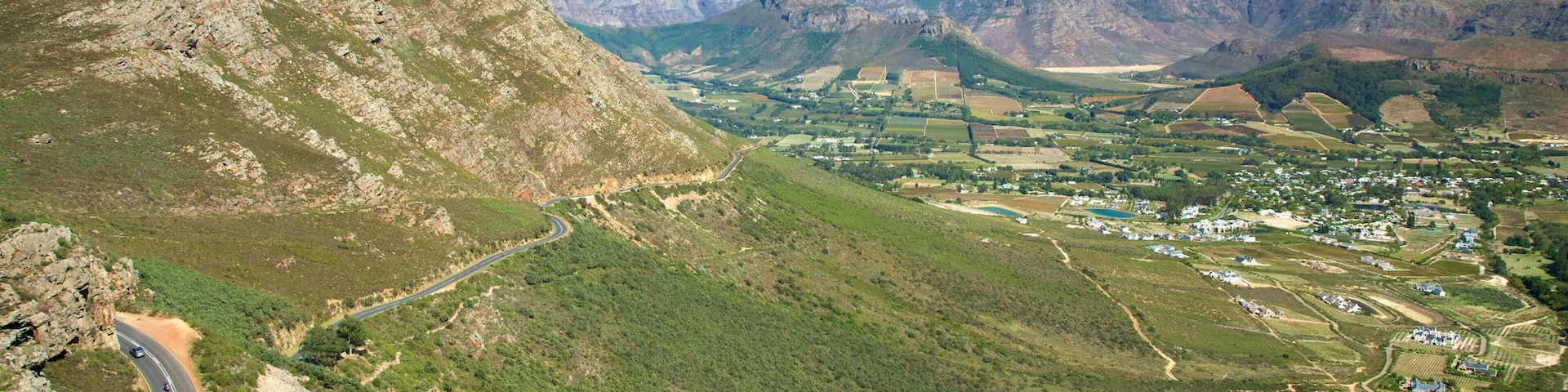 Franschhoek which includes landscape views and mountains