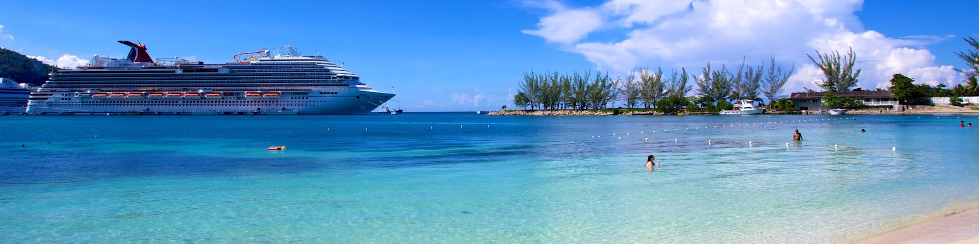 Ocho Rios showing general coastal views, tropical scenes and swimming