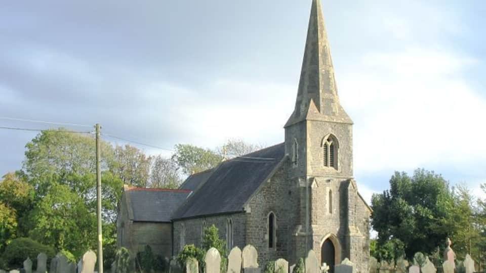 Church of St Gwynour, Penclawdd High up on the hill above Penclawdd on the coast, this church is at the end of a couple of small back streets.
