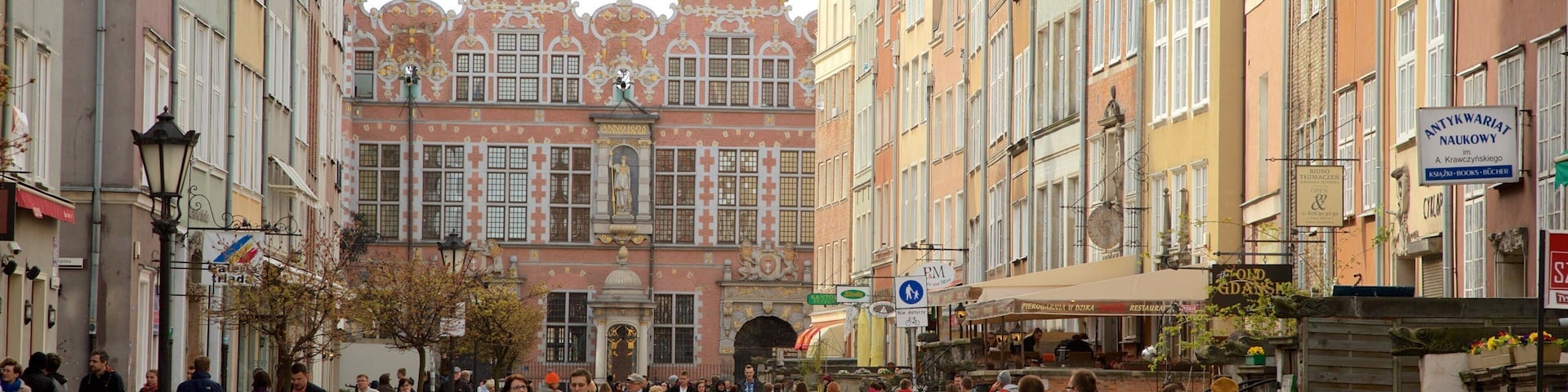 Gdansk showing street scenes and city views