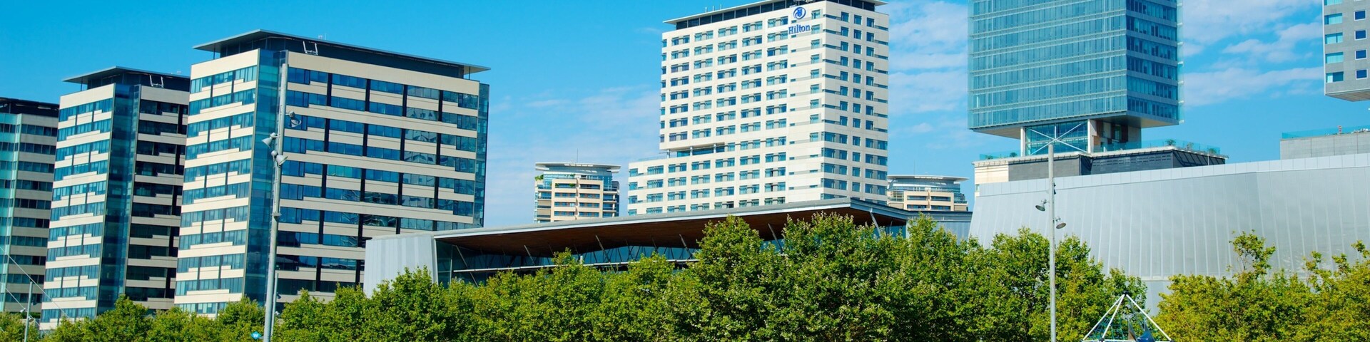 Barcelona mostrando linha do horizonte, uma praça ou plaza e uma cidade