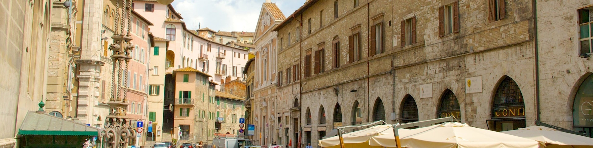 Perugia que inclui arquitetura de patrimônio e uma cidade