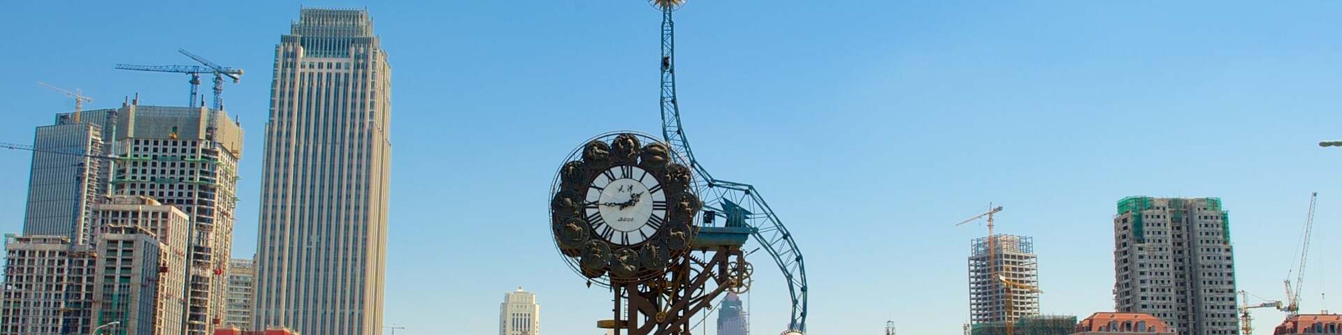 China showing street scenes, outdoor art and a city