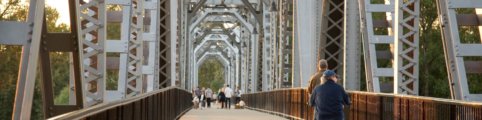 Salem showing cycling and a bridge