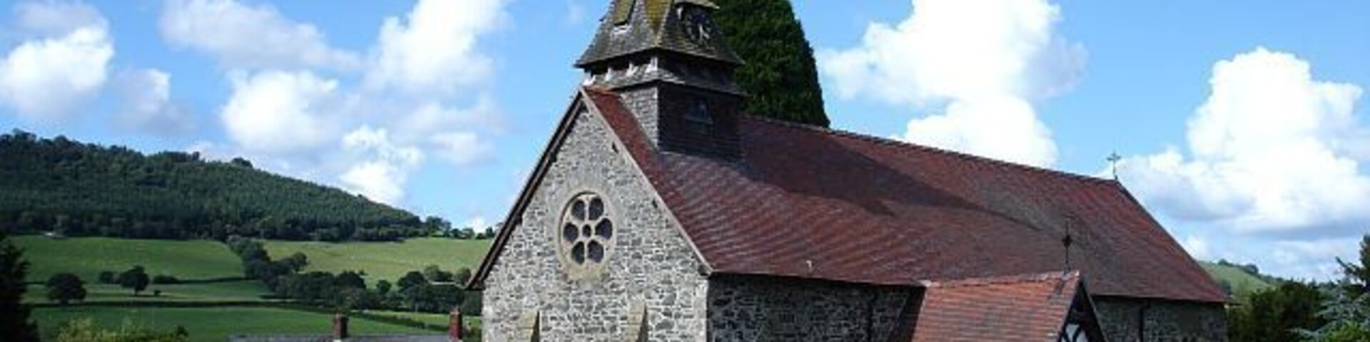 St Garmon's, Llanfechain A 12th century church in a nearly circular churchyard in the centre of the village.