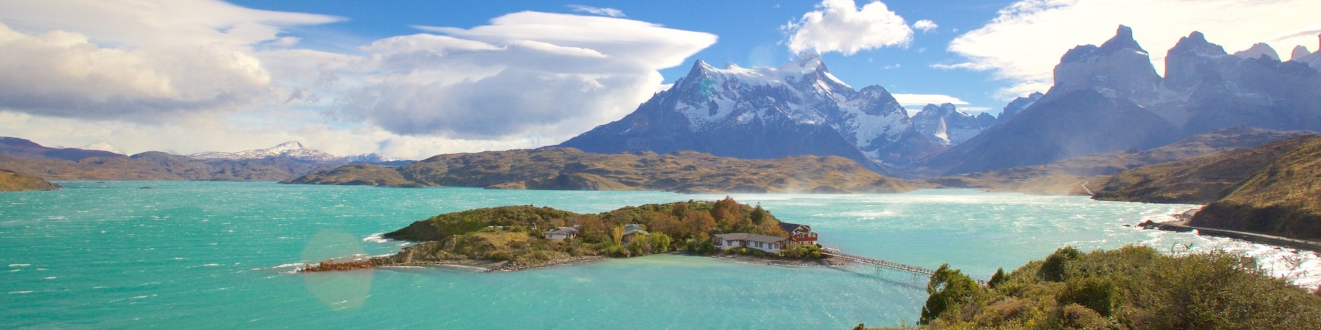 Torres Del Paine showing mountains, landscape views and a lake or waterhole