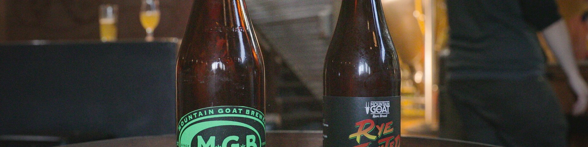 Mountain Goat Beer Brewery featuring a bar and drinks or beverages