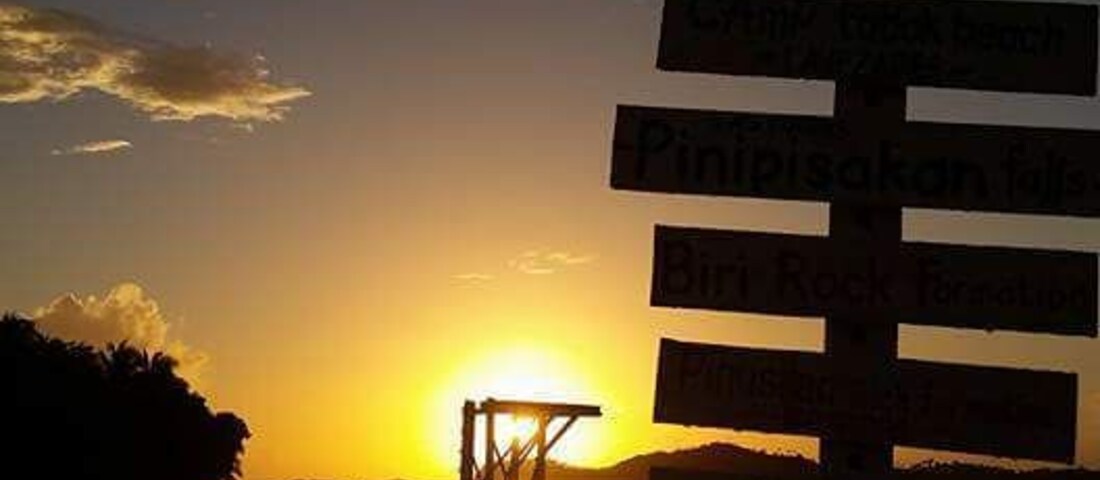 Watching beautiful sunset at Bani Island