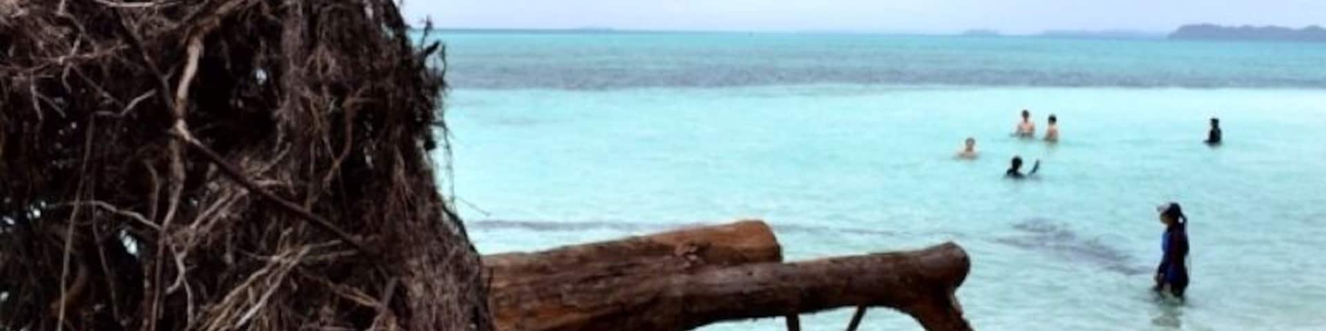 A small island we stopped at while on a snorkeling tour.