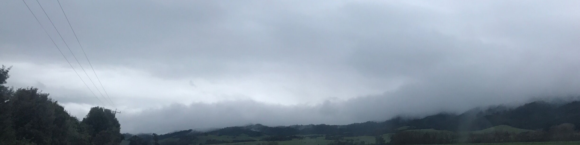 A moody and rainy drive, makes me want to crawl into the bed in the back.