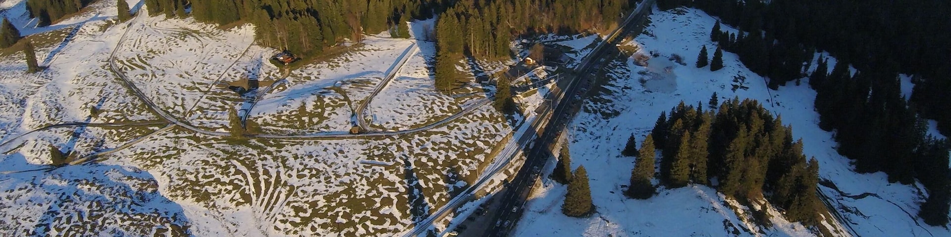 La Givrine train station in the canton of Vaud, Switzerland.