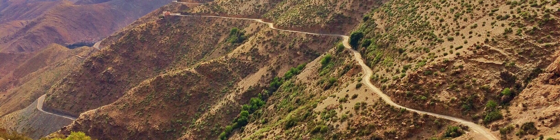 Road #206 through Atlas Mountains. Takes twice as long to get from Agadir to Marrakesh, but totally worth it.
