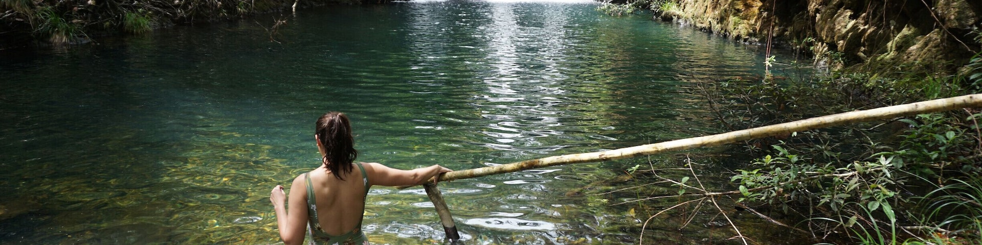 Taking a dip in "secret pools" after having #TakeAHike