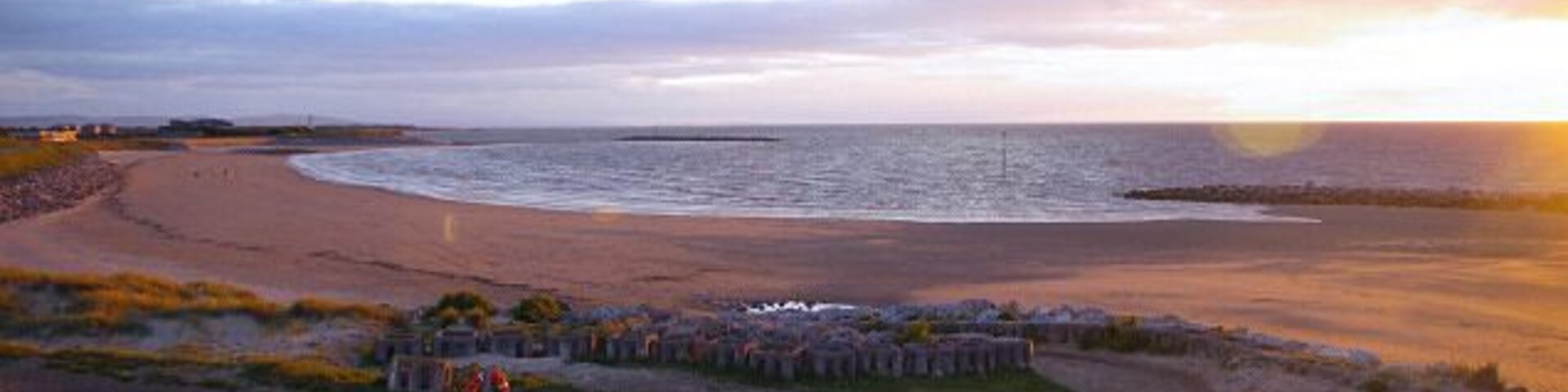 Coast at the Gunsite, Leasowe. At this point, the sea-defences consist of large limestone boulders.