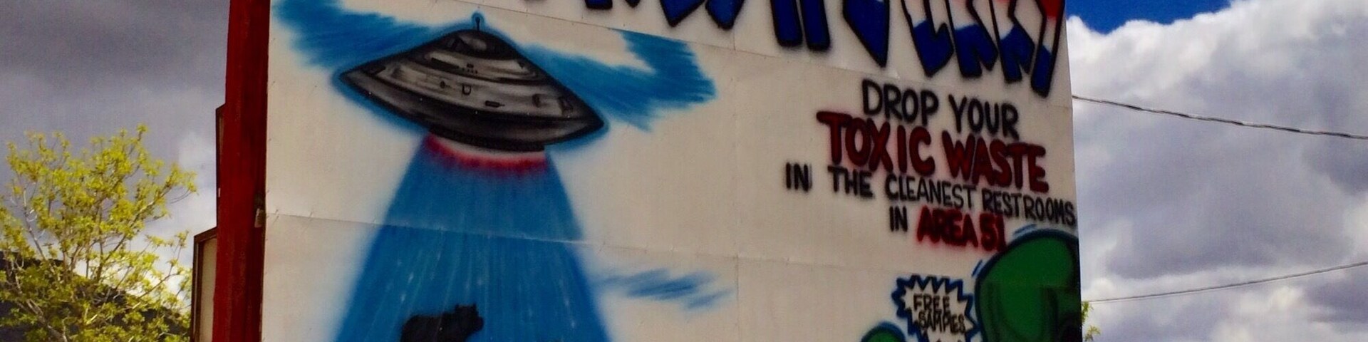 Dump your toxic waste in the cleanest bathrooms in Area 51? Only in Nevada!