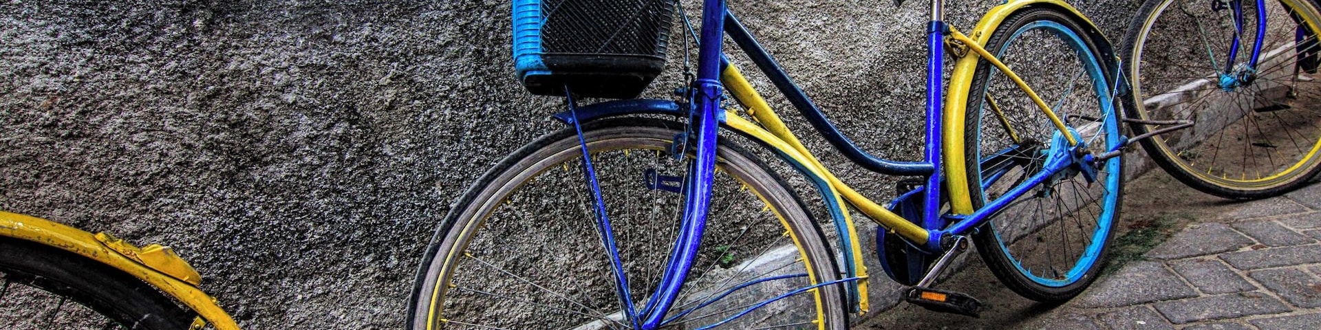 Bike for rent here in Tidung Island, one from many islands reside in Special Authority of Jakarta, called "Kepulauan Seribu".
You can reach Tidung island about 3 hours by boat from Muara Angke or within an hour by speed boat from Marina Ancol, both in North Jakarta.
The bikes are rent per day or hourly basis with only a small cost and it's fun enough to cycling throughout the island. Try it!