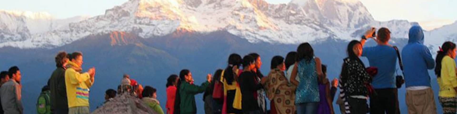 Sarangkot is a former Village Development Committee east of Pokhara in Kaski District Gandaki Zone. In 2015, it was annexed to Pokhara. At the time of the 1991 Nepal census it had a total population of 5,060 with 1,010 individual households.