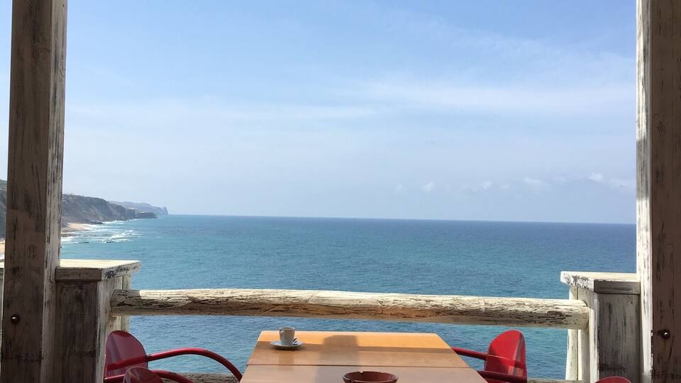 The only Cafe near the beach. The view is superb
