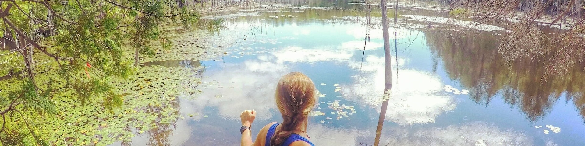 Canoe camping trip near Mt St Marie, Quebec.