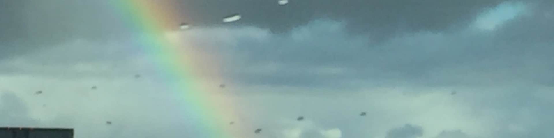 Following the rainbow over I-80 as I drove from WI to CT.